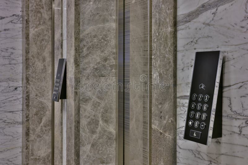 External Control Panel of Modern Elevator Stock Photo - Image of ...