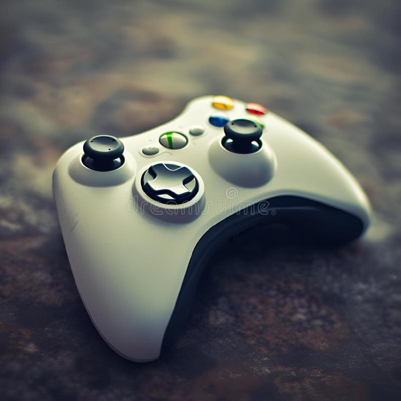 An External Controller Sits on a Granite Surface with Light Spots Stock ...