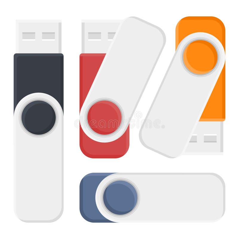 External Data Storage Flash Disk Icon Vector Illustration Stock Vector ...