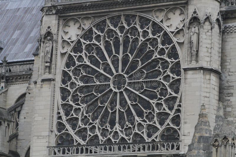 External Details View of Notredamm Stock Photo - Image of view ...