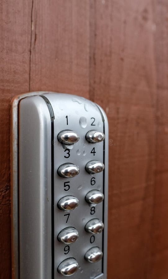 External Digital Keypad Entry Device As Seen on a Gate. Stock Image ...