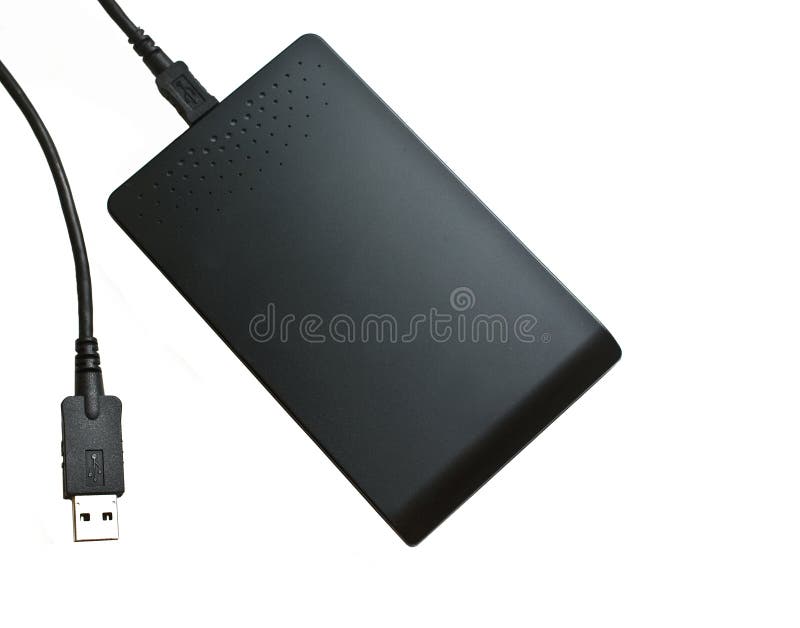 Portable External HDD Hard Disk Drive Stock Image - Image of recovery ...