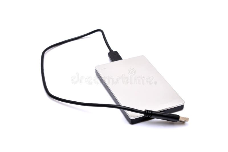 External Hard Drives Isolated on White Backgorund Stock Image - Image ...
