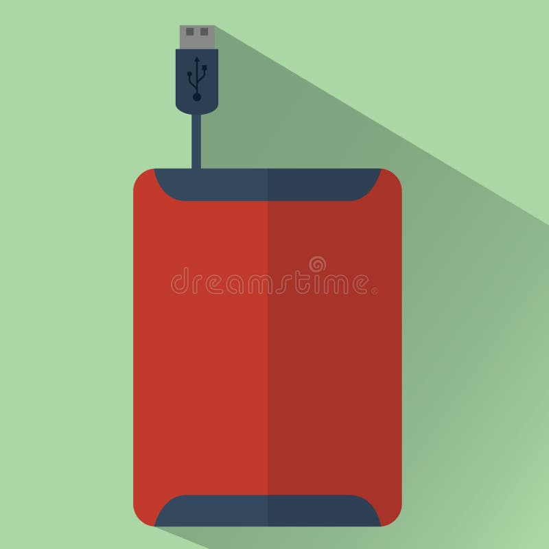 External Hard Disk Drive. Vector Illustration Decorative Design Stock ...