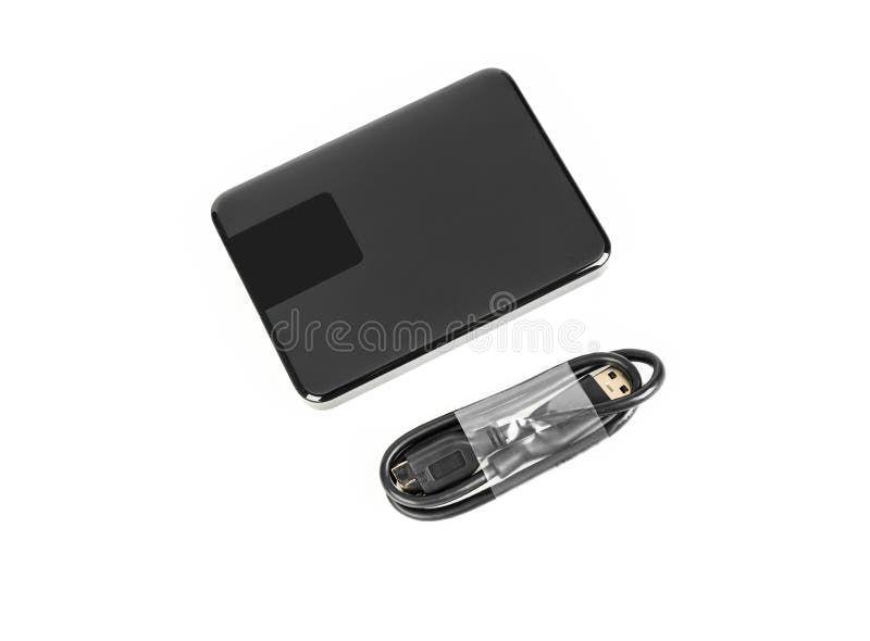 External Hard Disk Drive on White Background . Stock Image - Image of ...