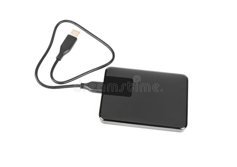 External Hard Disk Drive on White Background . Stock Image - Image of ...