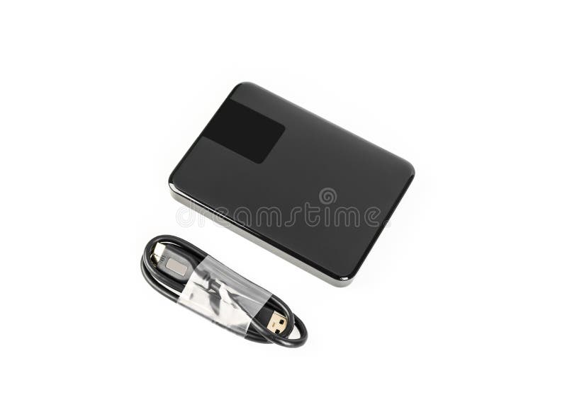 External Hard Disk Drive On White Background . Stock Image - Image of ...