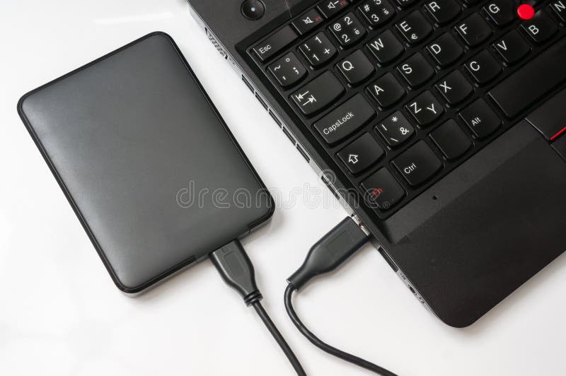 External Hard Disk HDD Connected To Laptop Computer Stock Photo - Image ... External Hard Disk HDD Connected To Laptop Computer Stock Photo - Image ...