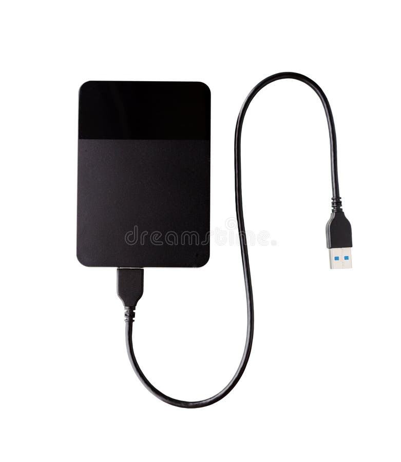 External Hard Disk Isolated Stock Photo - Image of device, design ...