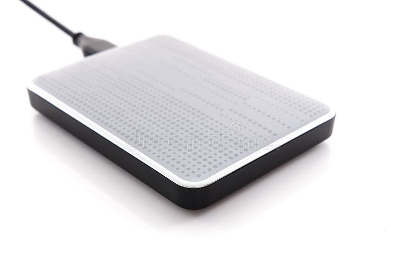 External Hard Disk on White Background Stock Image - Image of mobile ...
