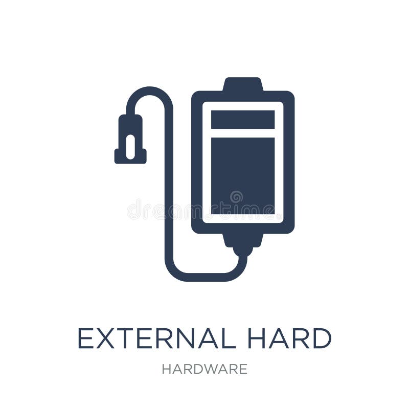 External Hard Drive Icon. Trendy Flat Vector External Hard Drive Stock ...