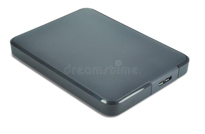 External Hard Drive Isolated Stock Image - Image of equipment, white ...