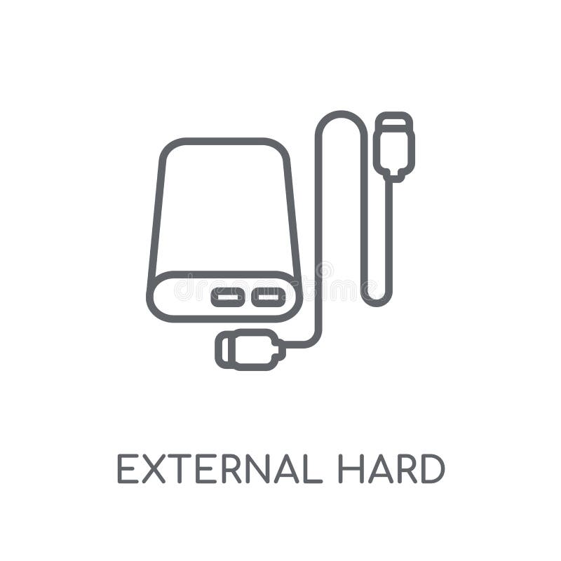 Hard Drive Icon. Trendy Hard Drive Logo Concept on White Background ...