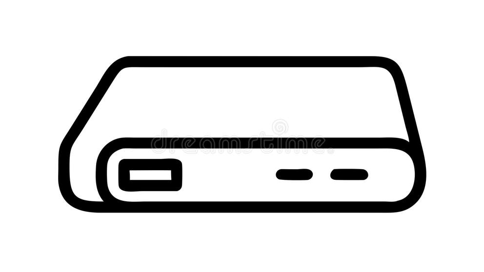 External Hard Drive or Storage Device Icon, Computing Data , Vector Design Generative AI Stock ...