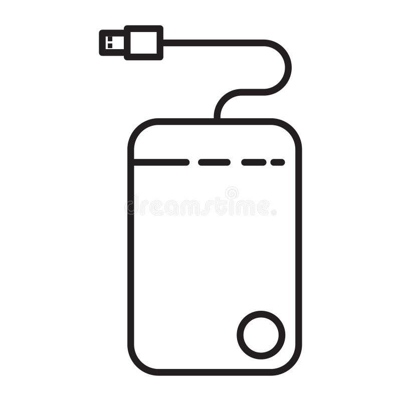 External Hard Disk and Usb Flash Drive. Vector Illustration Decorative ...