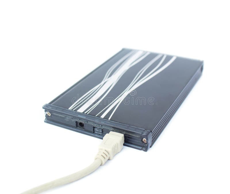External Hard Drive on a White Background Stock Photo - Image of ...