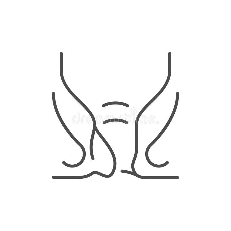 External Hemorrhoid Line Outline Icon Stock Vector Illustration Of