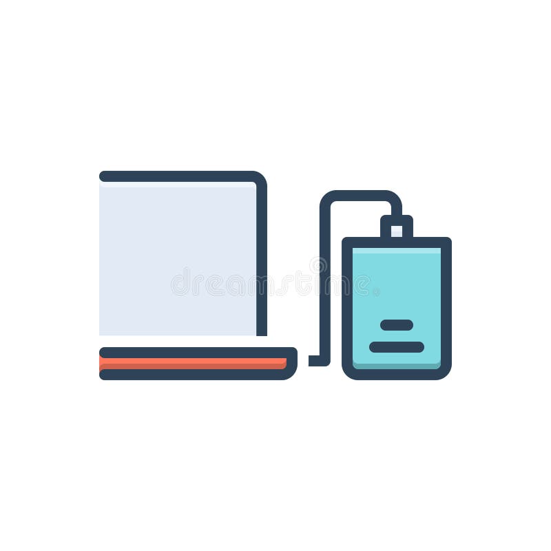 Color Illustration Icon for External, Outer and Exterior Stock ...