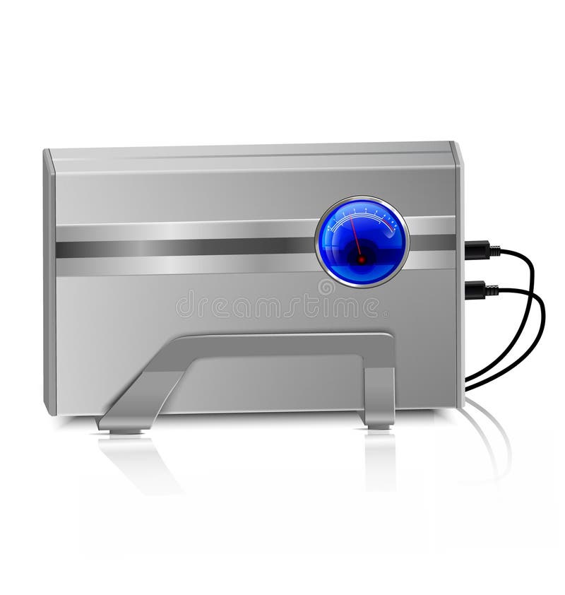 External IDE Data Storage Box Stock Illustration - Illustration of hard ...
