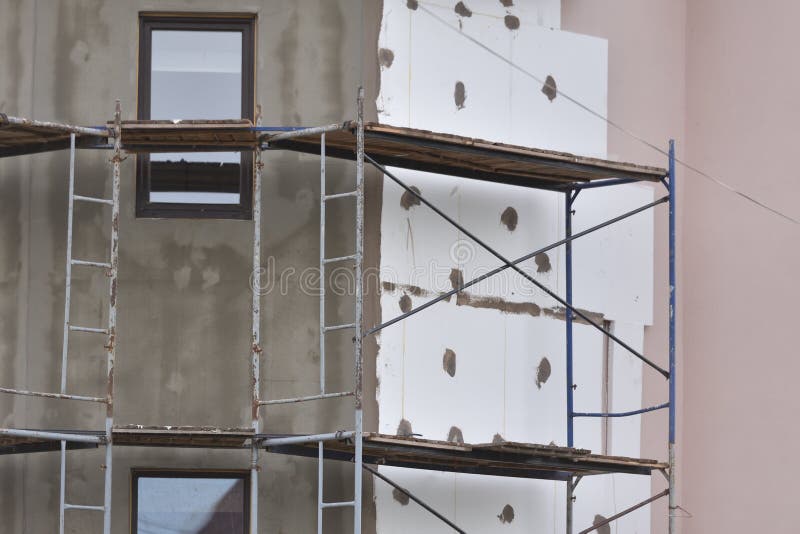 External Insulation of the Walls of the House with White Expanded ...