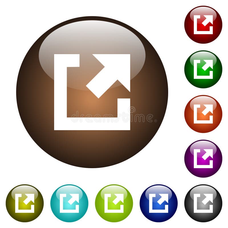 External Link Color Glass Buttons Stock Vector - Illustration of vector ...