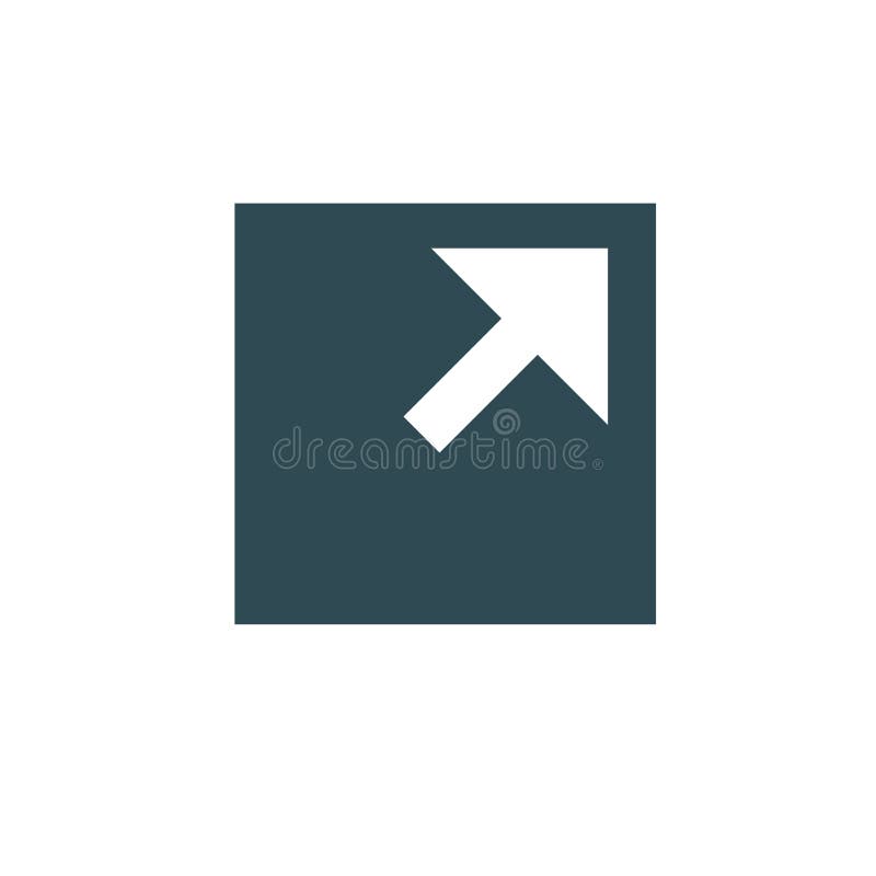 External Link Icon with Arrow & Box Pointing Stock Vector ...