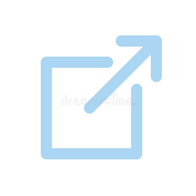 External Link Icon with Box and Arrow - UI or UX Icon Stock Vector ...