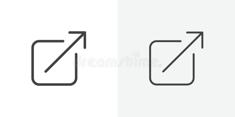 External Link Icon Flat and Simple Set Design Stock Vector ...