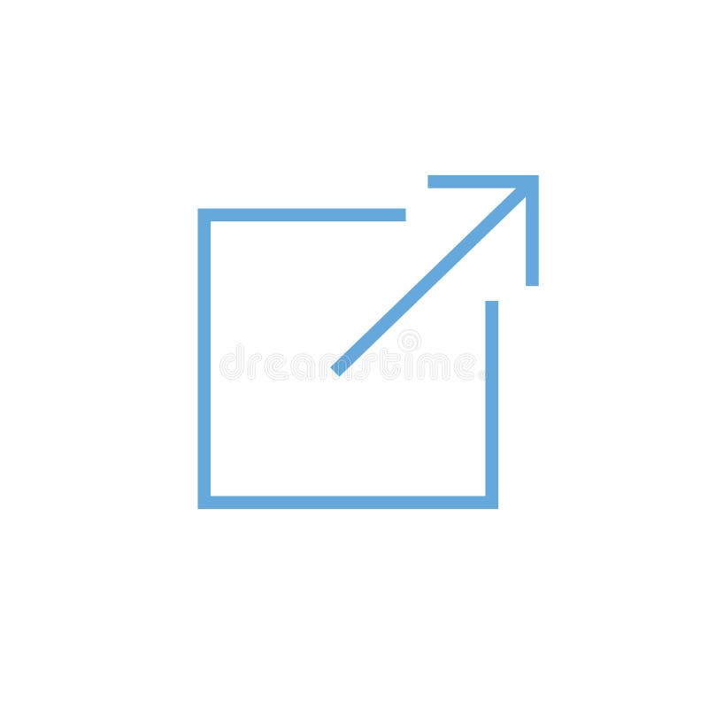 External Link Icon with Square and Arrow Imagery Stock Vector ...