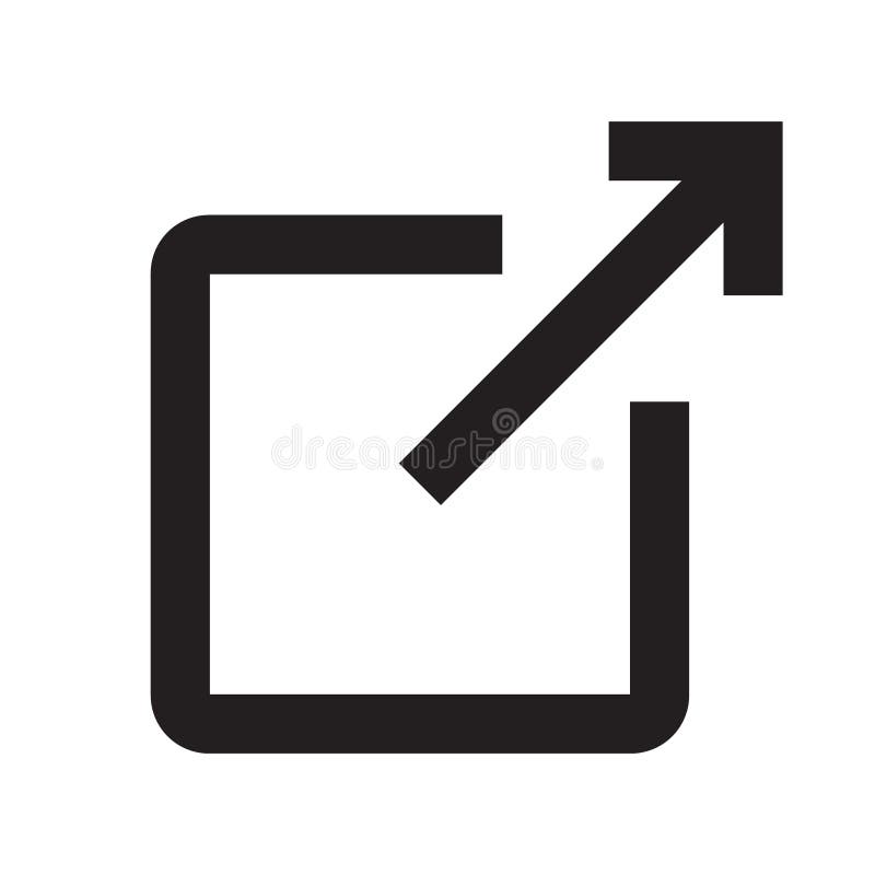 External Link Icon, Open Page Icon Stock Illustration - Illustration of ...