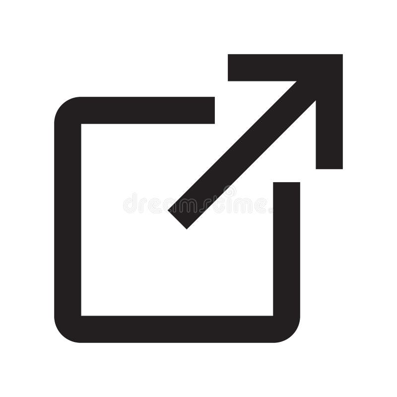 External Link Icon, Open Page Icon Stock Illustration - Illustration of ...