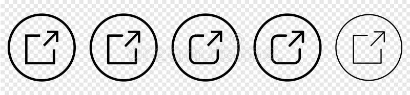 External Link Icon. Open Page Vector Sign Stock Vector - Illustration ...