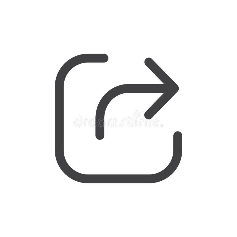 External Link Icon Simple Outline Vector Logo Stock Vector ...