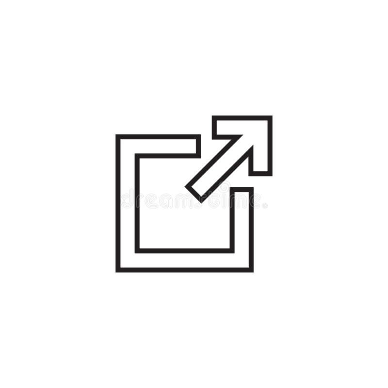 External Link Icon, Open Page Vector Icon, Isolated on Background Stock ...