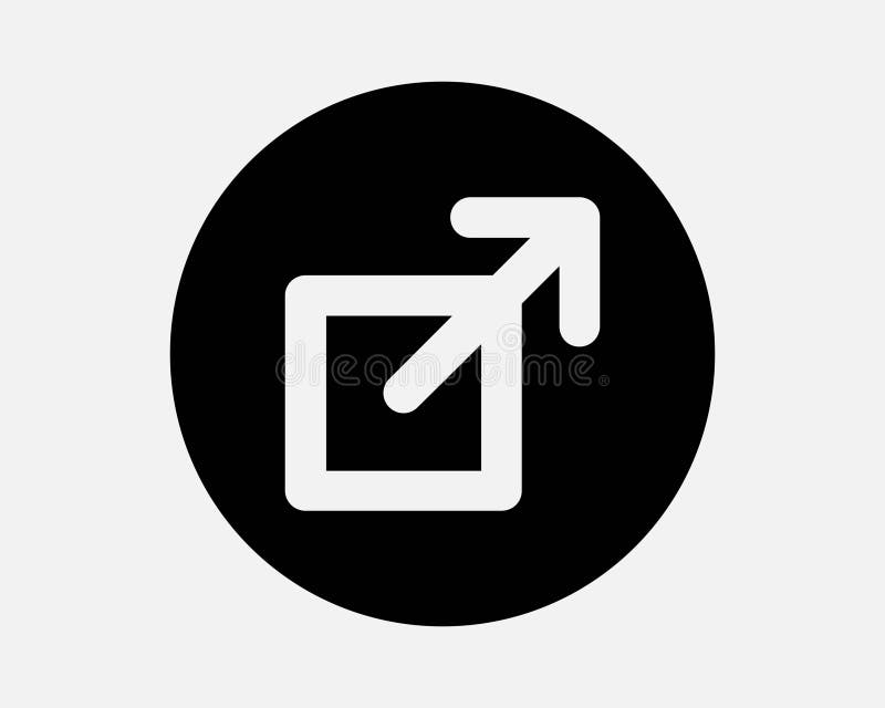 External Link Round Icon Navigation Website Open App Web Page URL ...