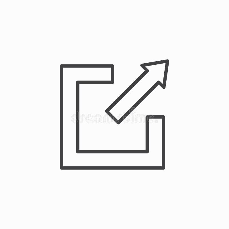 External Link Vector Icon Set Stock Vector - Illustration of external ...