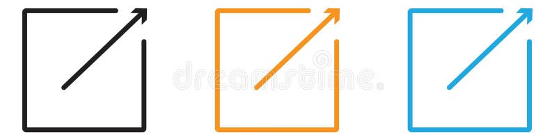 External Link Vector Logo Set Collection for Web App Ui Stock Vector ...