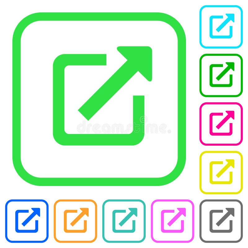 External Link Vivid Colored Flat Icons Stock Vector - Illustration of ...