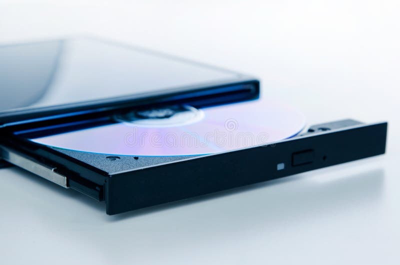 External Optical Disc Writer. Compact Device Connected Via USB Stock ...