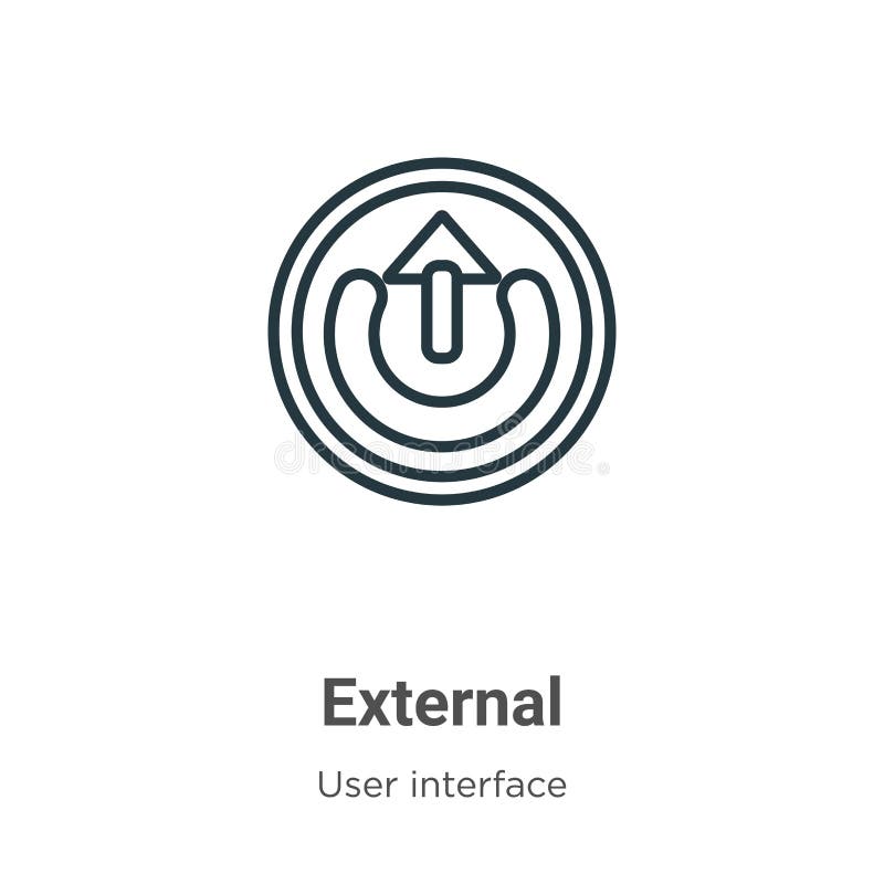 External Vector Icon on White Background. Flat Vector External Icon ...