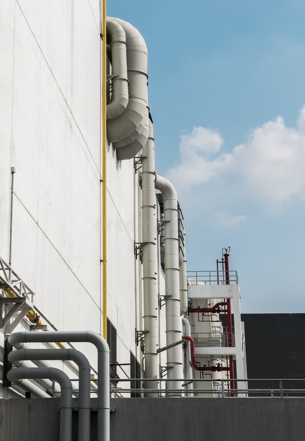 External Pipe System Factory Stock Photo - Image of chemical, pipe ...