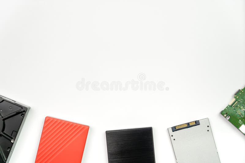 External Portable Data Storage Device for Computer with Copyspace Stock ...