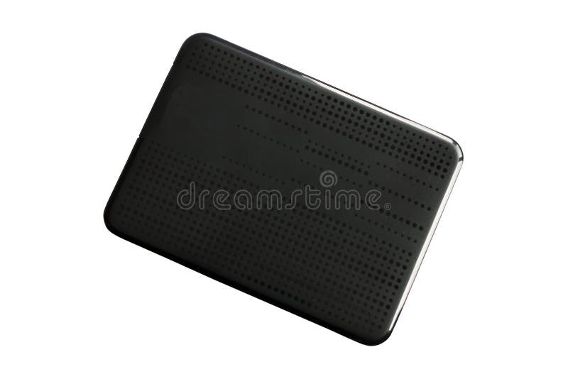 External Portable Small Black Hard Drive Isolated with Clipping Stock ...
