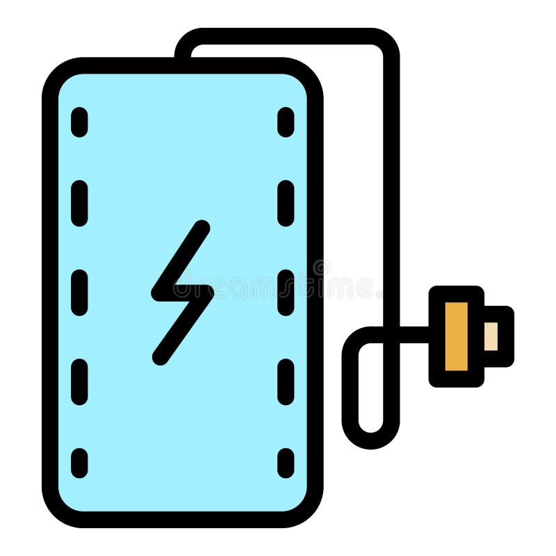 External Power Bank Icon Color Outline Vector Stock Vector ...