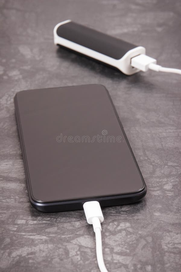 External Powerbank Charging Empty Battery of Smartphone or Mobile Phone ...