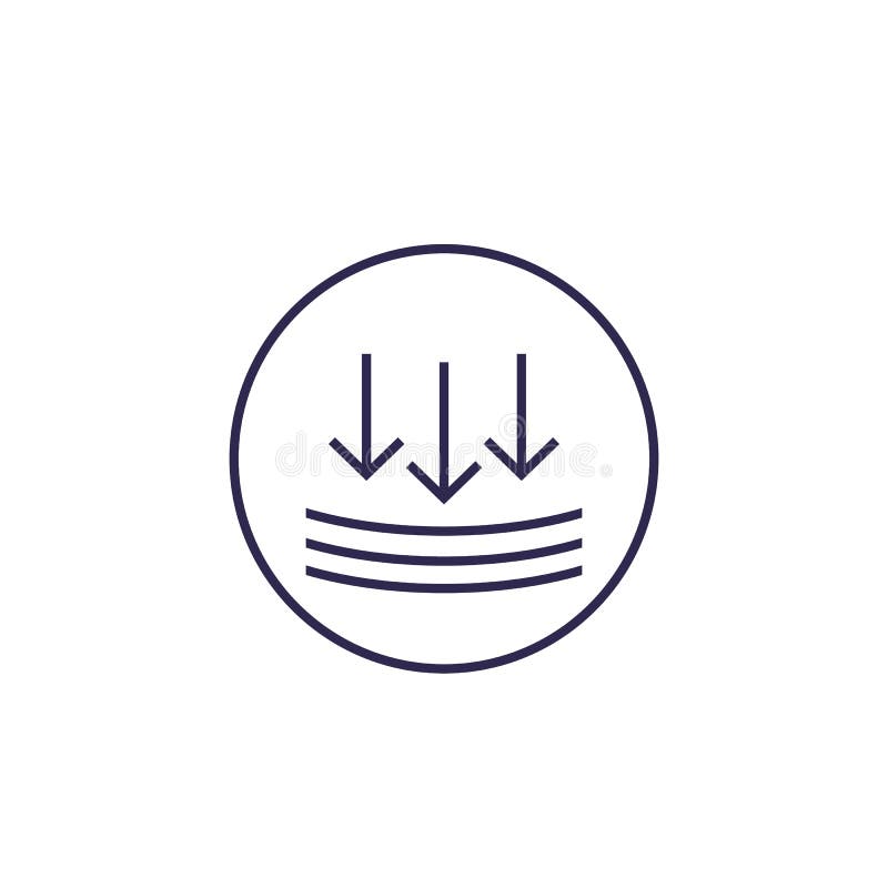 Pressure Resistant, Line Icon with Arrows Stock Vector - Illustration ...