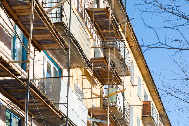 Warming of the Apartment House. Stock Photo - Image of mineral, cold ...