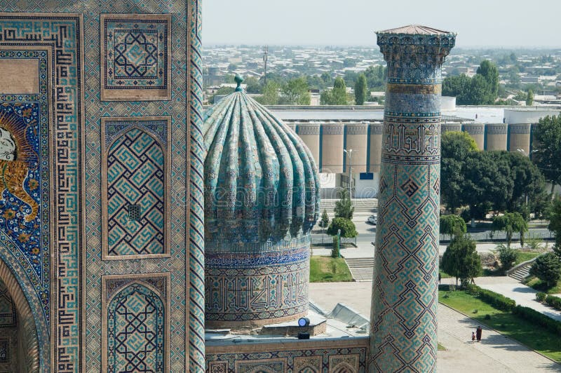 The Architecture of Ancient Samarkand Stock Photo - Image of mosaic ...
