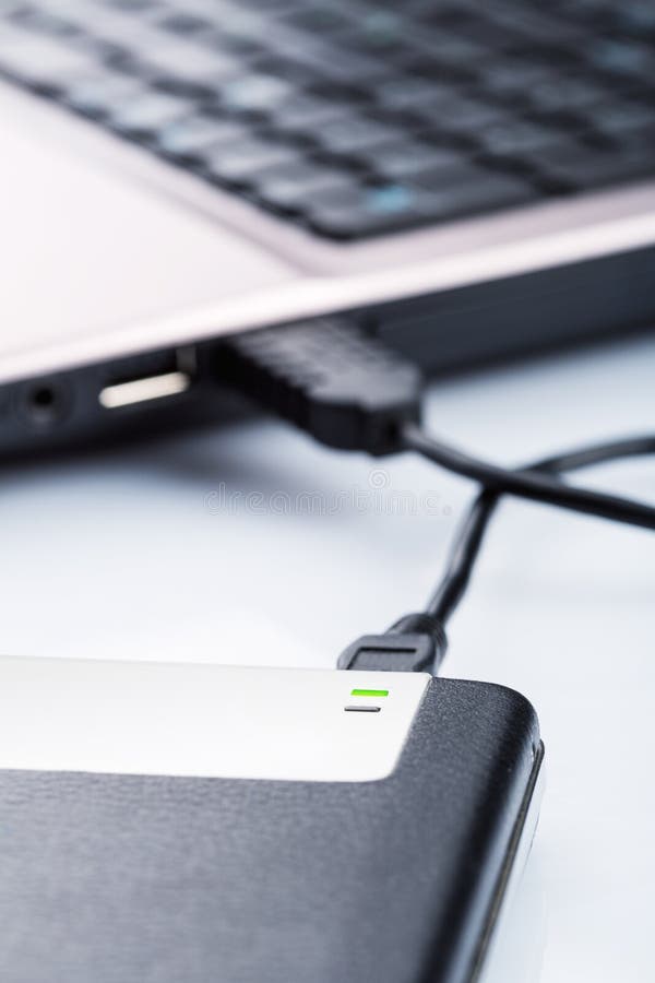 External Storage Drive Connecting with Computer Stock Photo - Image of ...
