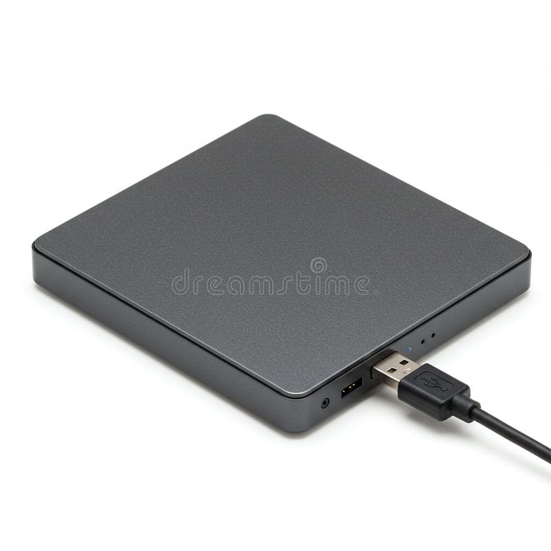External USB Hard Drive with a Sleek, Rectangular Black Casing. it ...